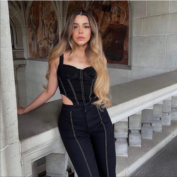 Zara | Tops | Nwt Zara Denim Corset Top | Poshmark